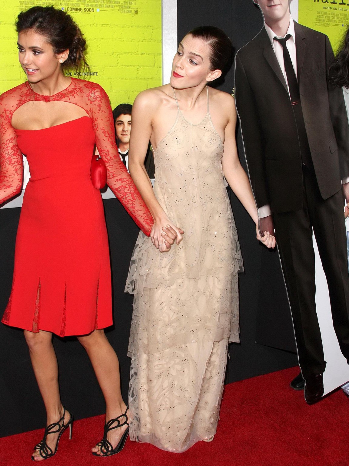 Emma Watson Braless Showing Side Boob Pasties At The Perks Of Being A