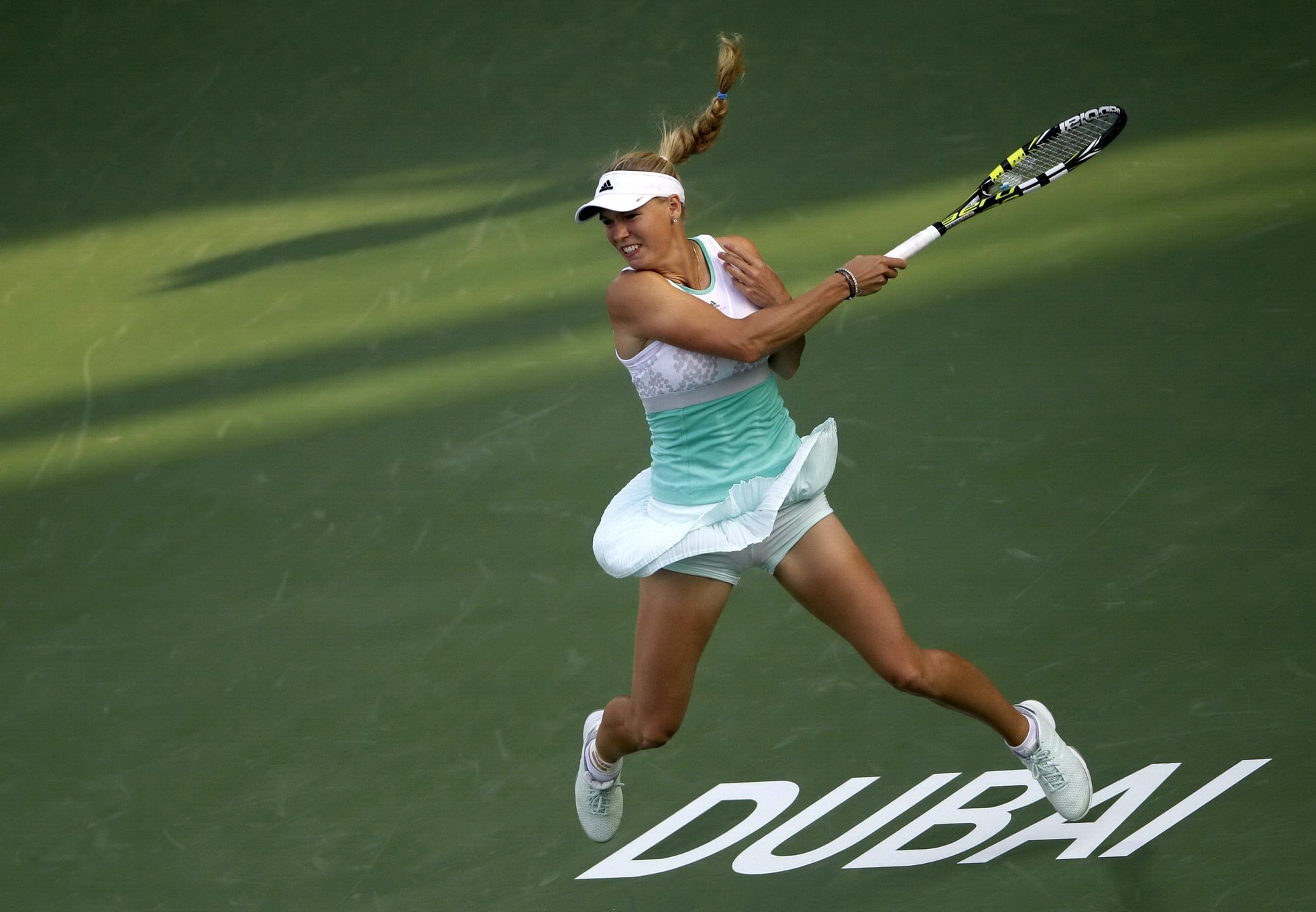 Caroline Wozniacki Flashing Her White Panties At The Wta Dubai Duty Free Tennis Porn Pictures