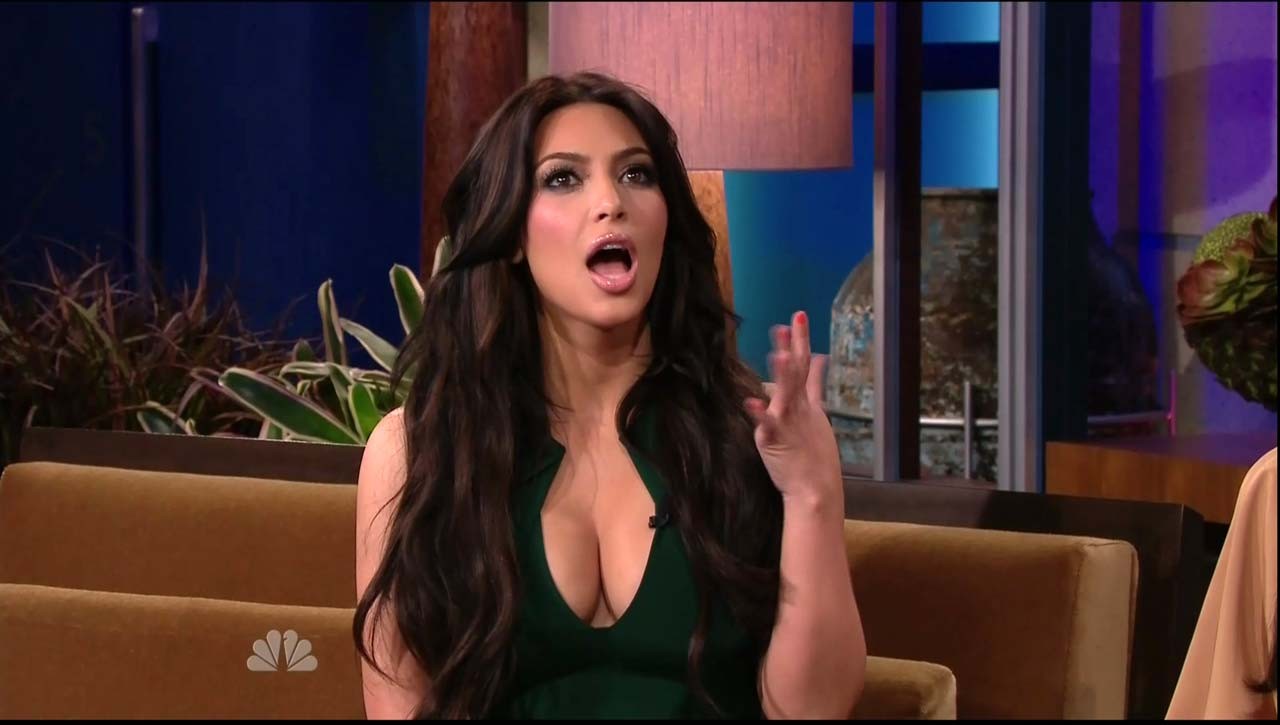 Kim Kardashian Exposing Fucking Sexy Body And Mega Cleavage In Evening