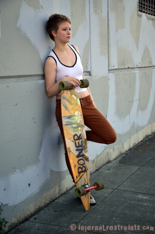 Alani Pi Skate Girl Is Bound To Her Board Her Pussy Toy Fucked Porn