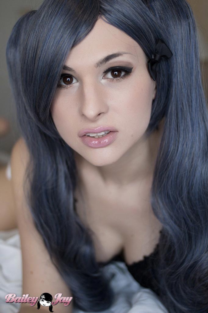 Bailey Jay With Blue Hair Posing Her Big Shemale Cock Porn Pictures