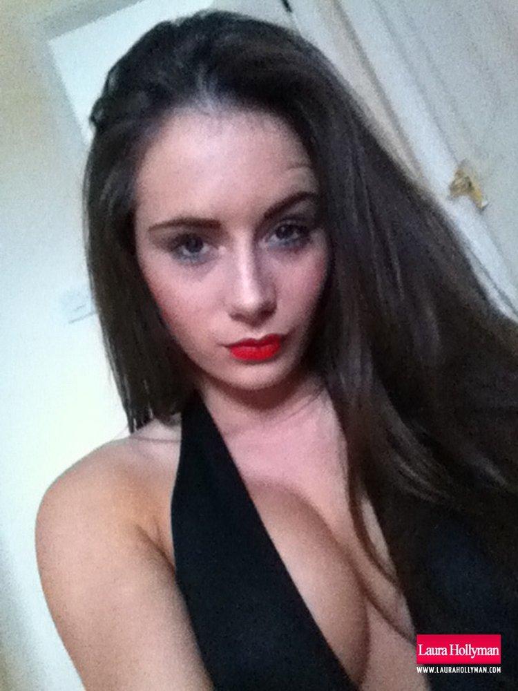 Laura Hollyman Strips Her Tight Black Dress To Reveal Her Big Boobies